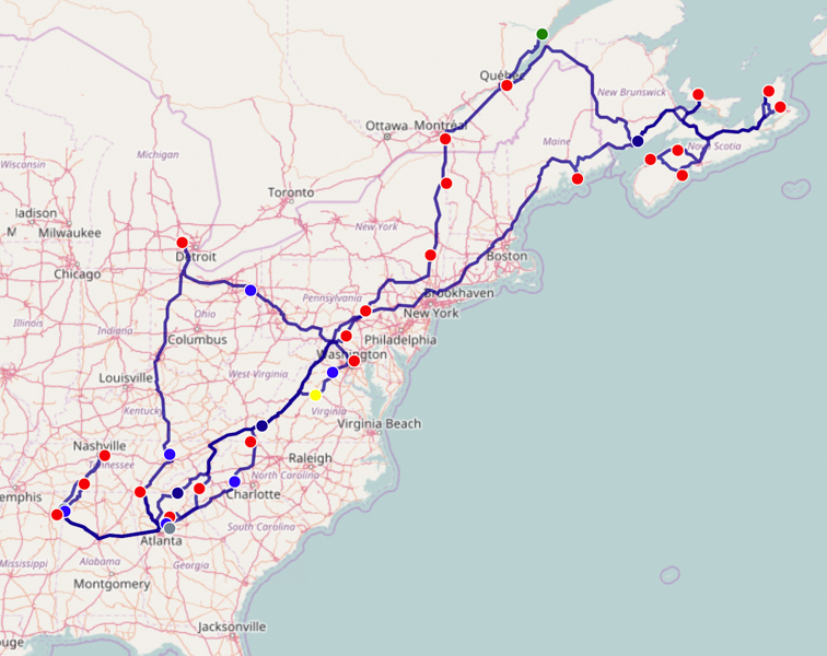 Maps of our Travels | Rolling With Kelly & Charlie